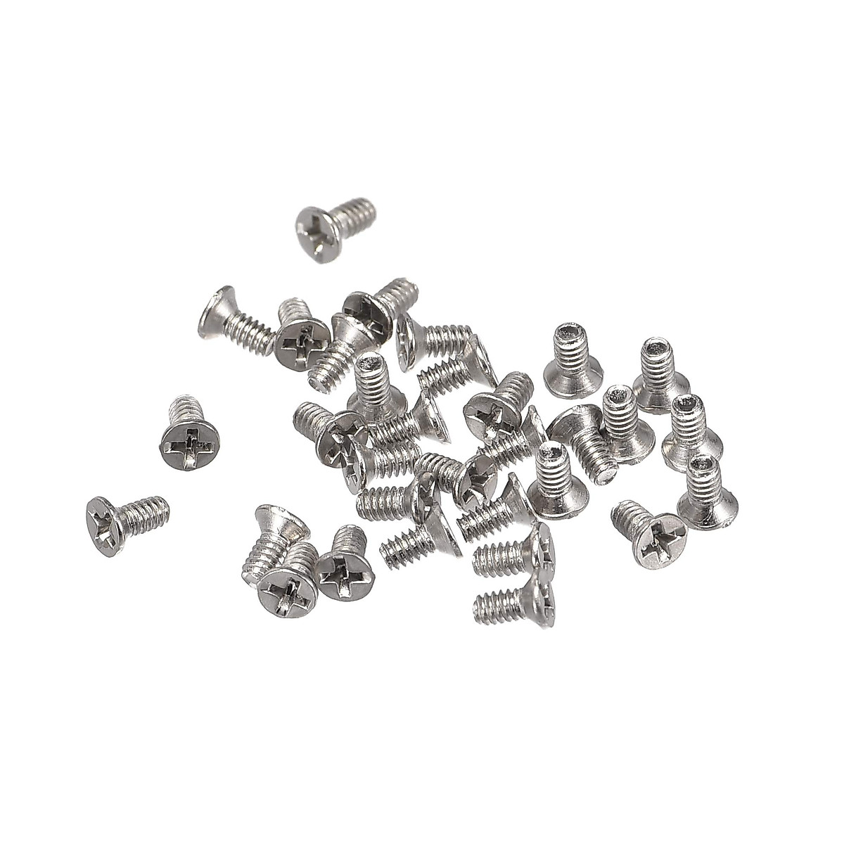 uxcell M1.4 x 3mm Phillips Screw Fastener Silver Tone for Laptop PC TV Fan Switch 500pcs