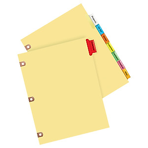 Avery Big Tab Insertable Dividers, Buff Paper, 8 Multicolor Tabs, 1 Set (23284)