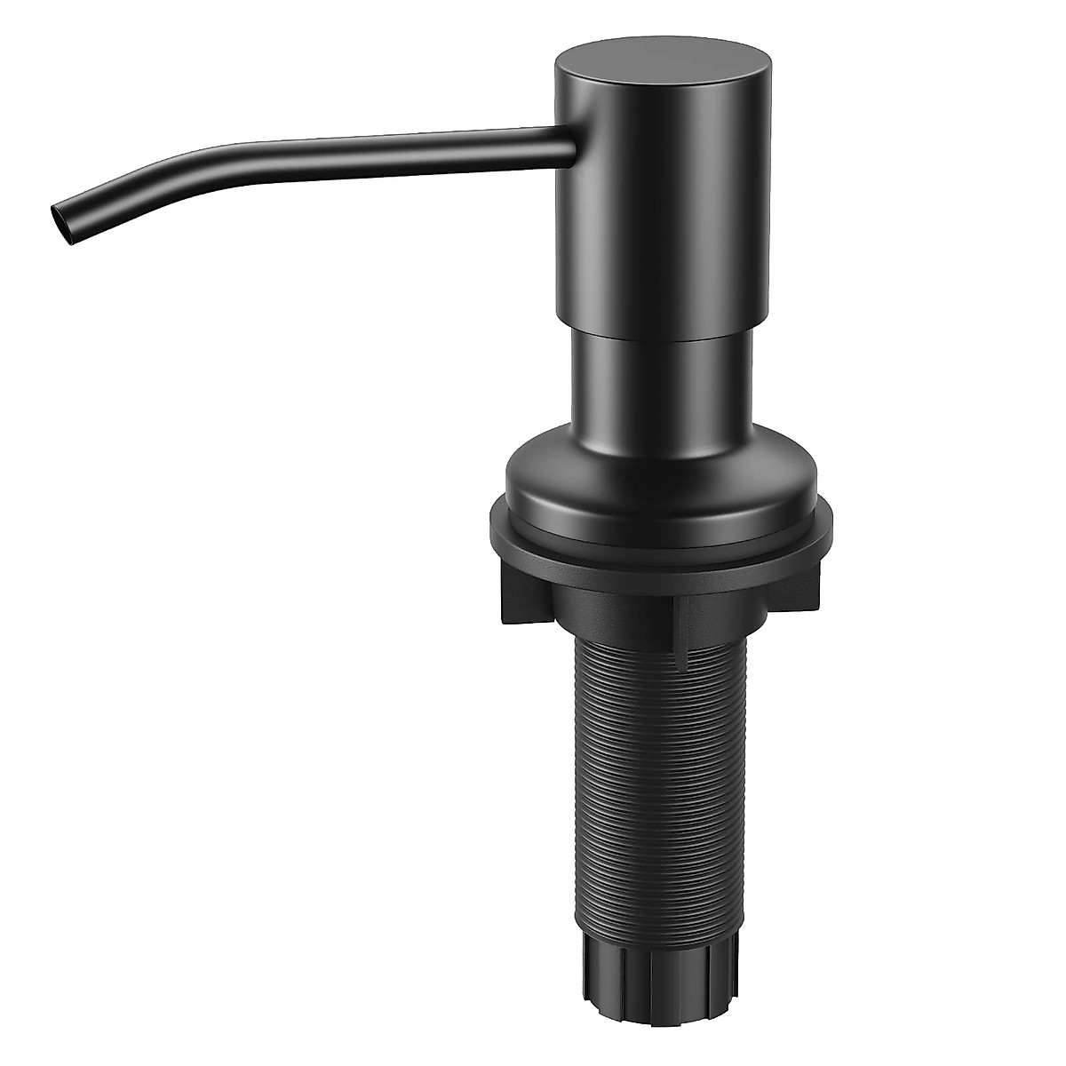 FORIOUS Black Soap Dispenser for Kitchen Sink, Built in Kitchen Sink Soap Dispenser, Kitchen Soap Dispenser Lotion Dispenser Pump Built in Refill from The Top with 500ML/18OZ Large Liquid Bottle