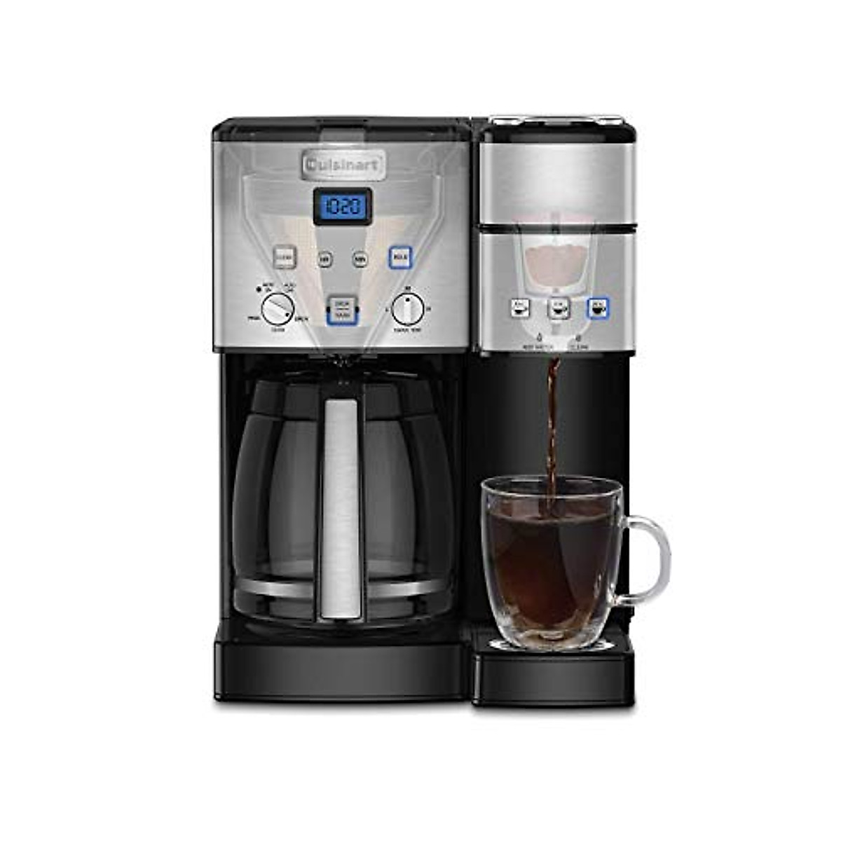 Cuisinart SS-15 Maker Coffee Center 12-Cup Coffeemaker and Single-Serve Brewer, Silver (Renewed)