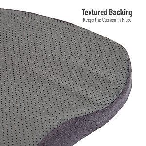 Mind Reader Office Chair Cushion, Ergonomic, Orthopedic, Portable, Car Seat, Memory Foam, 18.25" L x 15.5" W x 4" H, Gray