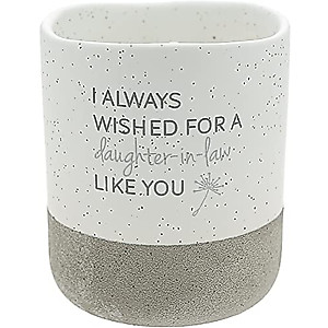 Pavilion - I Always Wished for A Daughter-in-Law Like You - 10-Ounce Surprise Hidden Message Natural Soy Wax Candle Cotton Scented, 1 Count (Pack of 1), 3.5” x 4”