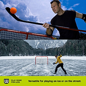 Winnwell Regulation Size Hockey Net - Indoor & Outdoor Heavy Duty Goal - Good for Street, Field & Rink