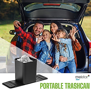 meistar Car Trash Can Bin with Bags for Back Seat. Leak Proof Car Organizer. Auto Garbage Basket for Vehicles, SUV and Trucks