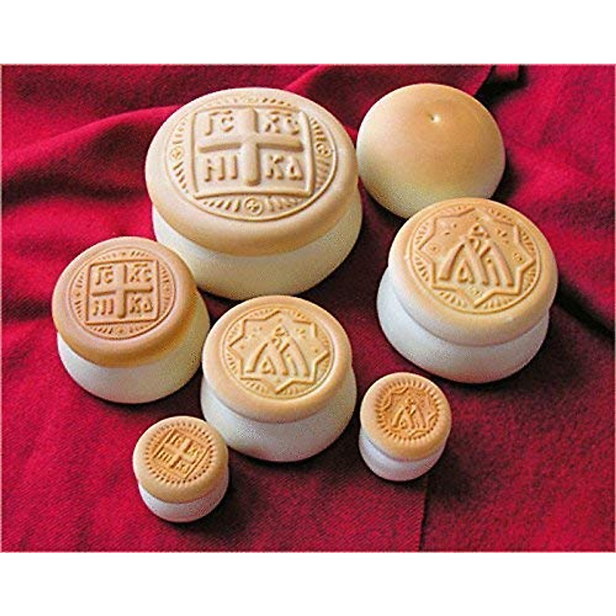 GRECIAN Stamp For The Holy Bread Orthodox Liturgy/Wooden Hand Carved Traditional Prosphora ΙΣ ΧΣ NIKA IC XC NIKA ІС ХС НІКА НИКА GREEK (Diameter: 3.15-7.87 inches / 80-200 mm)