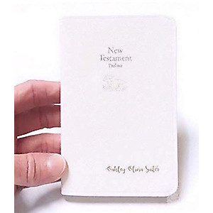 Pacidoodle Personalized Baby Bible Engraved with Baby's Name (White)