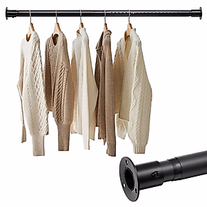 Closet rods for hanging clothes, 17 to 96 Inch Adjustable Closet Rod Heavy Duty Closet Hanging Rod Metal Closet Garment Organizer Rack,Shower Curtain Rods for Closet Wardrobes