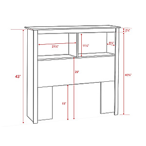Prepac Monterey White Twin Storage Headboard