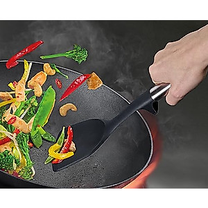 Joseph Joseph Elevate Fusion 3-Piece Silcone Kitchen Utensil Compact Stand, BPA Free, Heat Resistant, Non Stick Utensil Set, Weighted Stainless Steel Handles