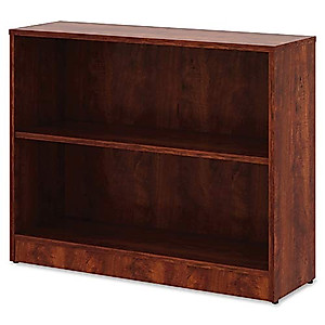 Lorell Cherry Laminate Bookcase Book Rack, 29.5" x 36" x 12"