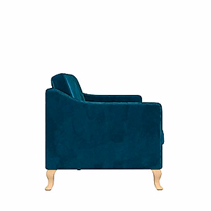 Mr. Kate Tess Sofa with Soft Pocket Coil Cushions, Small Space Living Room Furniture, Green Velvet