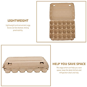Angoily 6 Pack Empty Egg Cartons 24 Cell Pulp Fiber Egg Tray Holder Egg Storage Containers Strong Sturdy Egg Crate Cardboard Material for Family, Farm, Market, Camping, Picnic, Travel