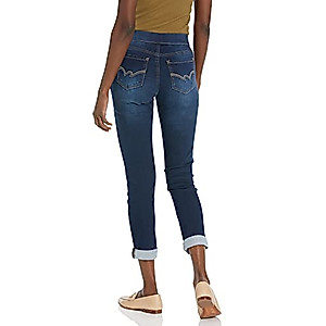 WallFlower Women's Pull On Denim Cropped High-Rise Insta Soft Juniors Jeans, Lake Ankle, 11