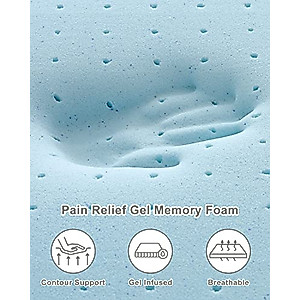 BedStory 2 Inch Memory Foam Mattress Topper - Full Size Bed Toppers Gel Memory Foam