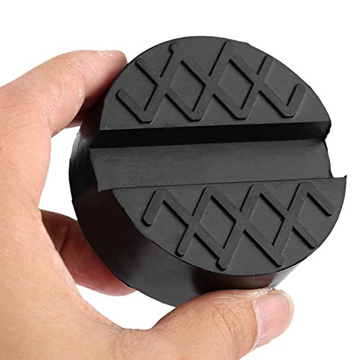 Jack Pad Black Floor Jack Rubber Pad 4 Ton Car Jack Support Rubber Pad Block Repair Tool Thickened Rubber Jack Adapter Pad Pinch