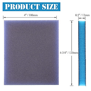 8Pcs 220 Grit Sanding Sponge, Jamiikury Sanding Blocks Washable and Reusable, Wet Dry Sandpaper Sponge for Wood Metal FurniturePaint and Drywall