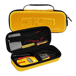 KingSung Hard Case Bundle with Tester Meter Holster Replacement for Fluke T5-1000/T5-600/T6-1000/T6-600/T+PRO Voltage Continuity,3D Molded Appearance and Real Machine Custom Lining