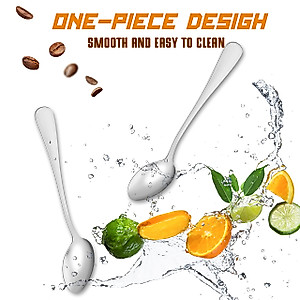 HaWare 12-Piece Demitasse Espresso Spoons, 5.3” Stainless Steel Coffee Spoon, Teaspoons set of 12, Mini Stirring Spoons for Dessert, Sugar, Ice Cream, Soup, Cappuccino, Non-toxic, Dishwasher Safe