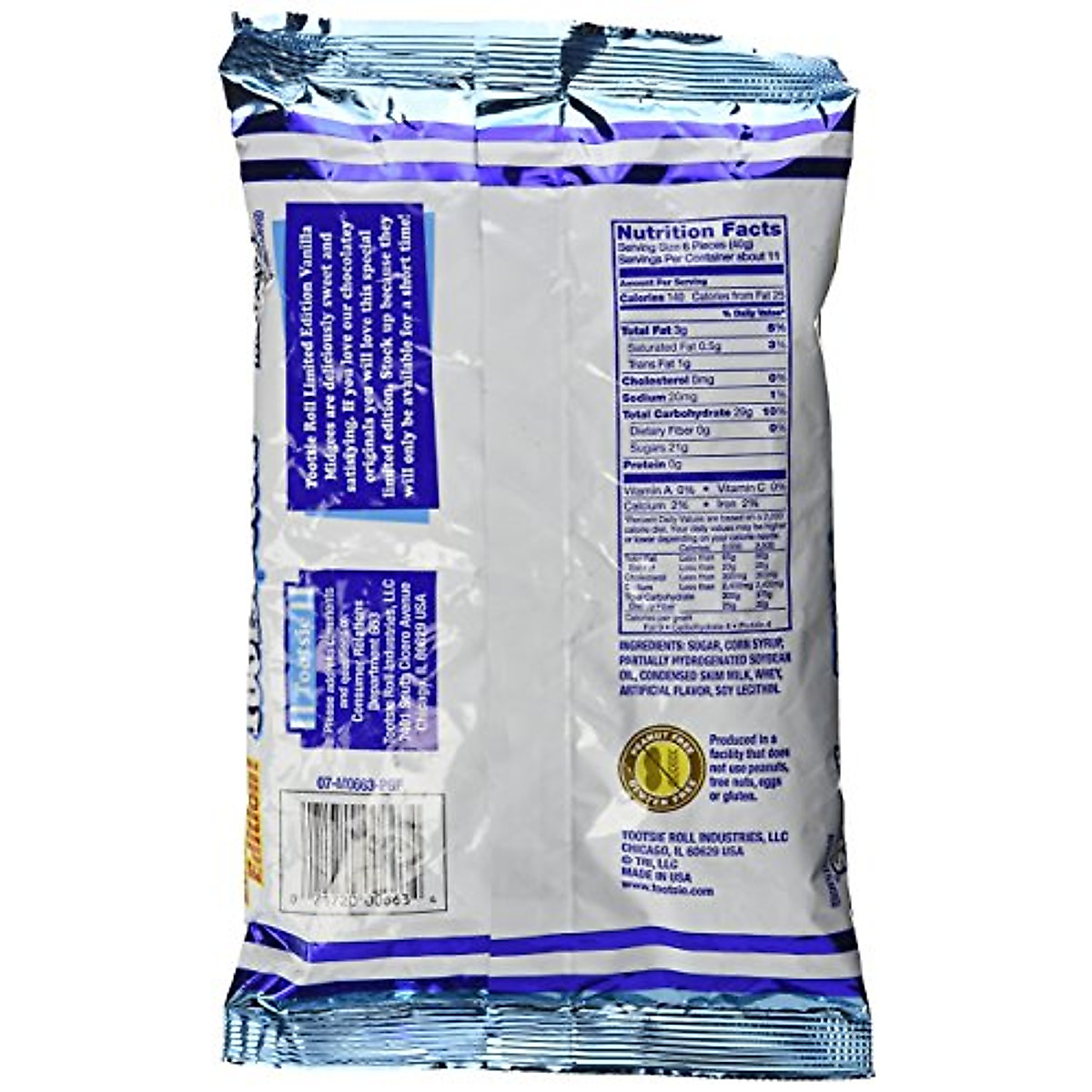 Vanilla Tootsie Roll Midgees Limited Edition 16 Oz by Tootsie Roll