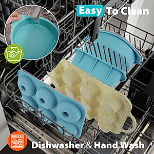 Luckypai 9 Inch Silicone Round Cake Pans, BPA Free, Nonstick, Heat Resistant, Easy to Clean, Perfect for Baking Cakes, Cheesecakes, Rainbow Cakes, Chocolate Cakes, and More