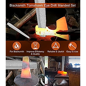 Blacksmith Drift Tool, Knifemakers Tomahawk Eye Drift Mandrel for Blacksmithing, Ductile Iron Custom Ax Drift Tool, Forging Tomahawk, Hammer, Axe, Knife,