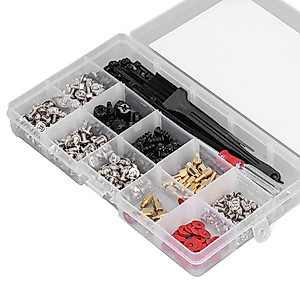 Computer Screws 366 Pcs Computer Screw Set, Motherboard Standoffs Screw Kit with Screwdriver Brush for Hard Drive Computer Case Motherboard
