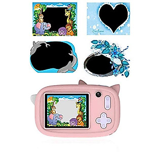 LKYBOA Sky Blue Crescent Yellow Child Camera -Kids Camera with 32GB Memory Card, Supports 20.0MP Photo, 1080P HD Digital Video and 4X Digital Zoom (Color : Yellow)