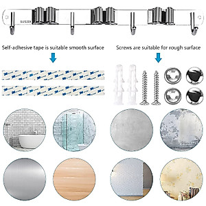 ONMIER Broom and Mop Holder Wall Mounted