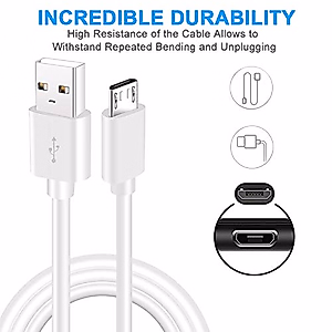10FT USB Power Extension Cable for Wyze Cam,WyzeCam Pan,YI Camera,NestCam Indoor,Netvue,KasaCam,Furbo Dog,Blink,Cloud Cam,Long USB to Micro USB Charging Charger Cord for Wyze-Cam v3 v2 Security Camera