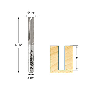Amana Tool - 45210 Carbide Tipped Straight Plunge High Production 1/4 Dia x 1" 4 S