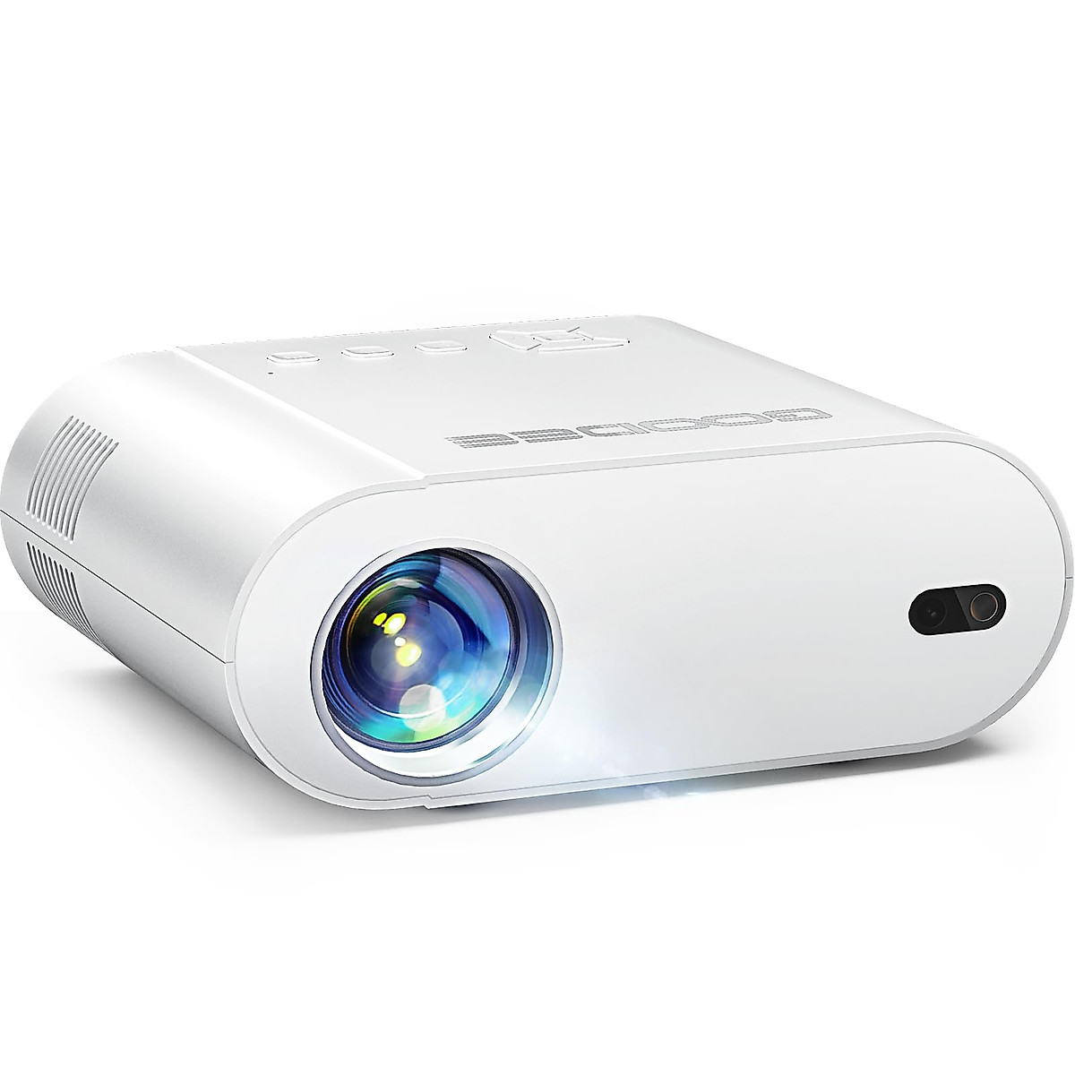 Projector, GooDee 2021 G500 Video Projector 6000L, 1080P and 200" Supported Portable Movie Projector with 50,000 Hrs Lamp Life, Home Theater Projector Compatible with TV Stick, HDMI, Phone (YG420)