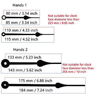 TIKROUND Include Hands Quartz DIY 12888 Wall Clock Movement Mechanism Battery Operated DIY Repair Parts Replacement
