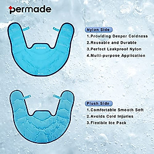 Permade Neck Ice Pack Wrap，Ice Pack for Neck and Shoulders Injuries Reusable, Neck Compression Wrap Large Gel Hot and Cold Therapy, Rotator Cuff Surgery Recovery, Neck Pain Relief