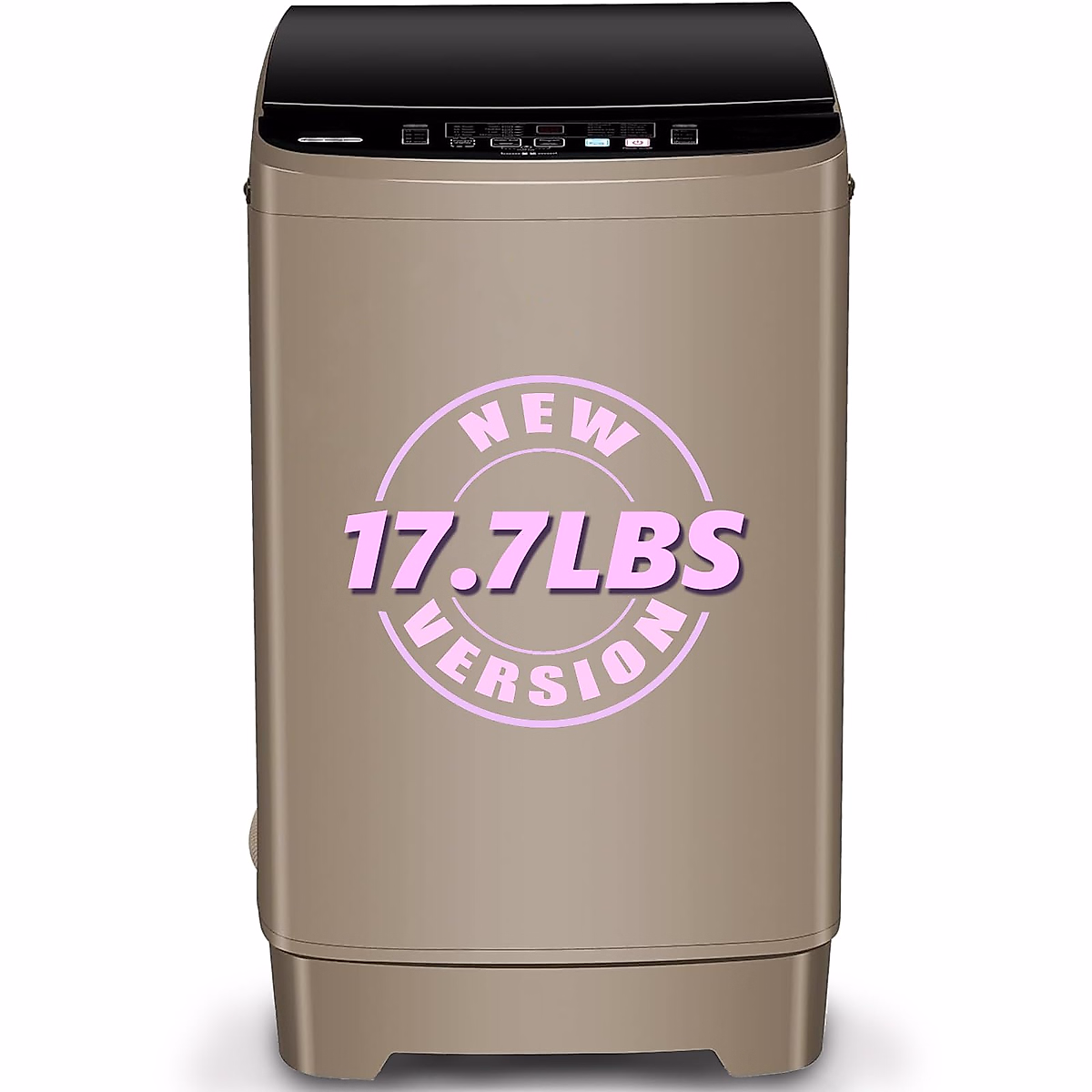 AXUTL Washing Machine Washer Machine 1.25cu.ft Apartment Dorm Laundry Compact Portable Washer Gold Full Automatic, 8 Water Levels, 10 Wash Programs