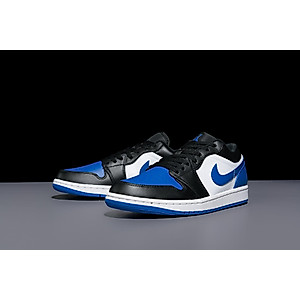 Air Jordan 1 Low Men's White/Royal Blue-Black-White 553558-140 9