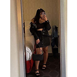 NIUEIMEE ZHOU Small Shoulder bag with 2 Removable Straps Cross Body Clutch Purse Handbag for Women