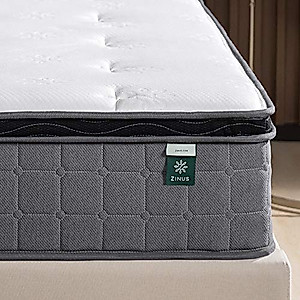 ZINUS 10 Inch Cool Touch Comfort Gel-Infused Hybrid Mattress / Pocket Innersprings for Motion Isolation / Mattress-in-a-Box, Full