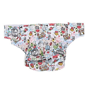 Reusable Nappies,Reusable Adult Cloth Diaper Washable Breathable Adjustable Pocket Diaper(Light )