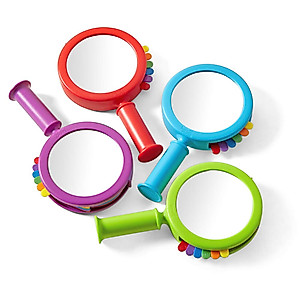 hand2mind See My Feelings Mirror, Social Emotional Learning, Shatterproof Mirror for Kids, Anger Management Toys, Anxiety Relief Items, Mindfulness for Kids, Calm Down Corner, Anxiety Toys (Set of 4)