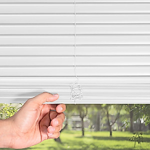 CHICOLOGY Blinds for Windows, Mini Blinds, Window Blinds, Door Blinds, Blinds & Shades, Camper Blinds, Mini Blinds for Windows, Horizontal Window Blinds, Midnight White (Blackout), 42" W X 36" H