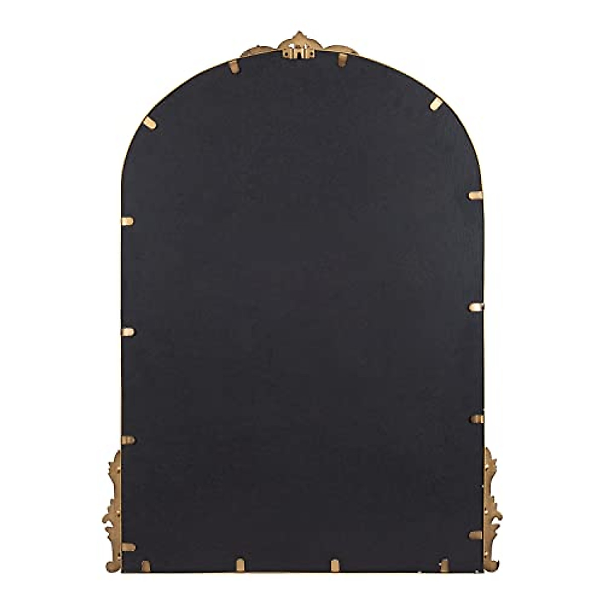 Kate and Laurel Myrcelle Traditional Arched Mirror, 25 x 33, Gold, Decorative Large Arch Mirror with Ornate Garland Detailing Along The Crown and Edges of The Frame