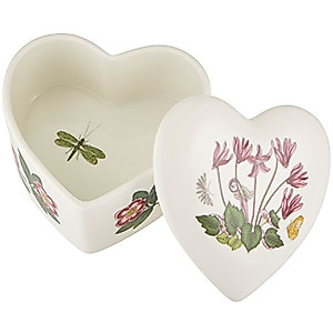 Portmeirion Botanic Garden Set of 3 Covered Boxes | 3.5 Inch Mini Boxes | Ideal for Storing Trinkets and Jewelry | Assorted Floral Motifs | Dishwasher Safe