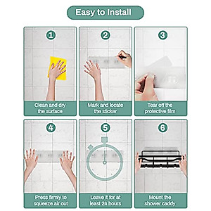 Gaclibl Shower Shelves for Inside Shower, Adhesive Shower Caddy 3 Pack Shower Organizer Wall Suction Shower Shampoo Holder, Shower Storage Rack Basket Shelf for Bath Bathtub Bathroom Restroom, Black