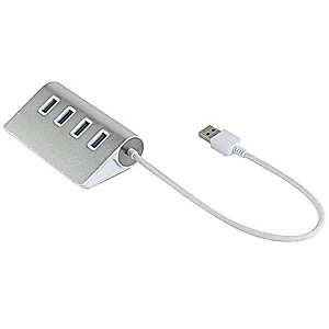 Lysee Data Cables - 4 Port USB 3.0 Hub Splitter Aluminum Adapter High Speed for PC Laptop Mac
