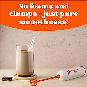 Becx Spinnstir Portable Handheld Drink Mixer for Protein Powder Pre-Workout Mushroom Coffee Greens Superfood Collagen Powder Milk Powder Hydration Packet Flavor Mixes Easy Clean Less Mess