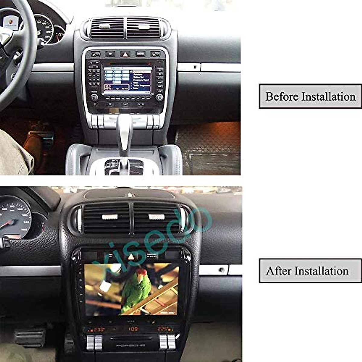 XISEDO for Porsche Cayenne (2003-2010) Android 10.0 Car Stereo RAM 2G ROM 32G Head Unit in Dash Car Radio GPS Navigation 9 Inch 2.5D Touchscreen (with Fiber Optic decoder)