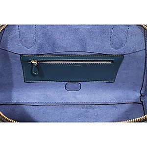 Niko Ineko Women's Bowler Shoulder Bag Kitty Snout Hardware Teal