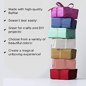 BonBon Paper Gold Ribbon | Gold Raffia Ribbon for Gift Wrapping, Gift Bags and DIY Arts and Crafts | Premium Wrapping Paper Accessories | 100 Yard Spool