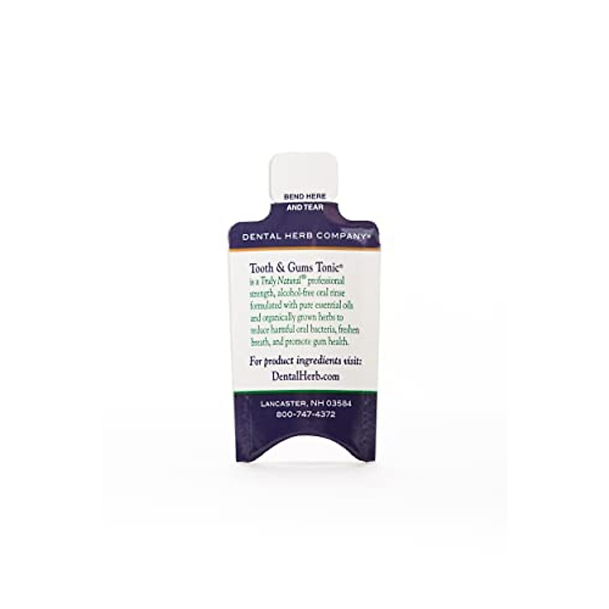 Dental Herb Company - Tonic Traveler - Single Use Tonic Mouthwash (12 Pack) with Bamboo Toothbrush