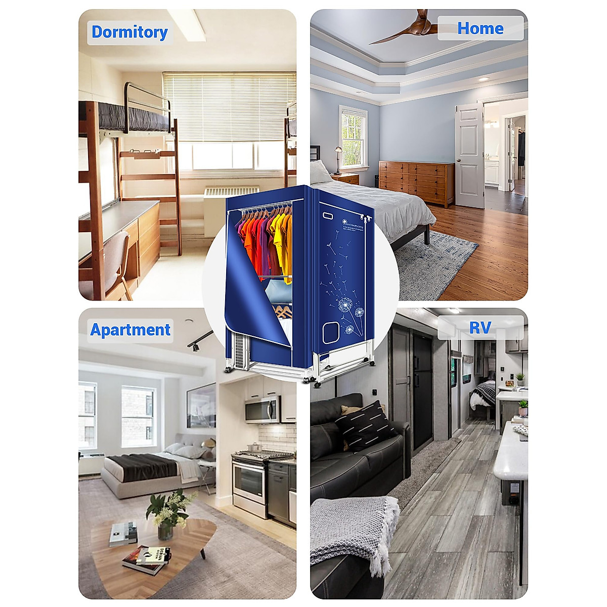 KASYDoFF Clothes Dryer, 35LB Capacity-67Inch Portable Dryer (Anion), 1600W-3 Tier Foldable Clothes Dryer Rack, Energy Saving Portable Dryer for Apartment, Indoor, Travel, RV